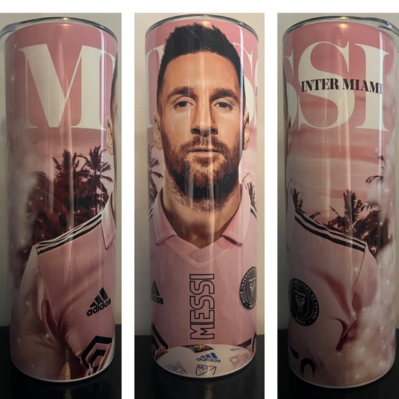 Handmade | Dining | Lionel Messi Inter Miami 2oz Stainless Steel ...
